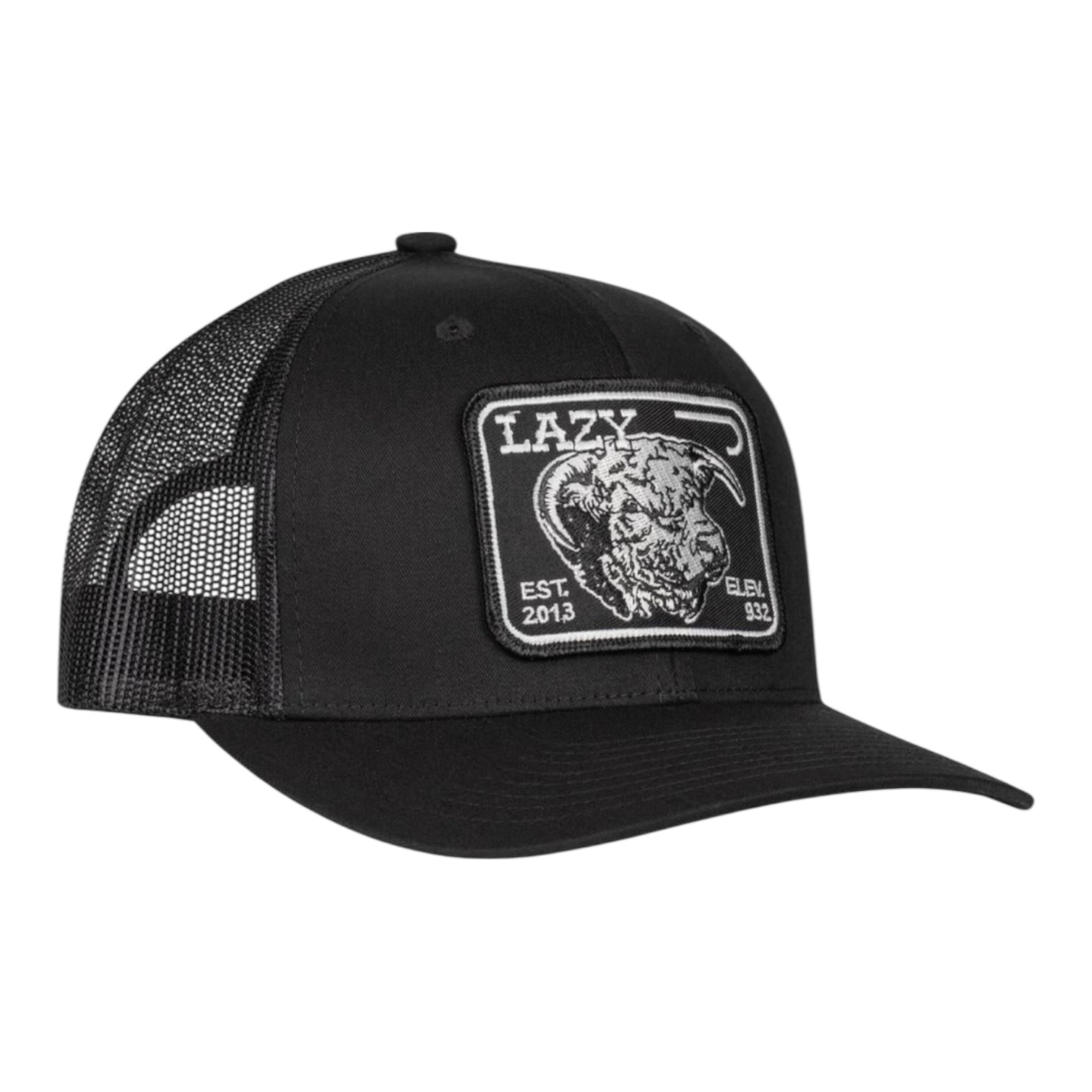 Elevation Curved - Black – Mesh Back Cowboy Co.